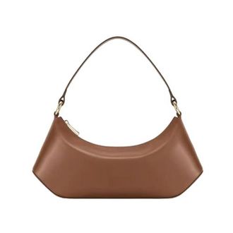 Generic Sac &agrave; bandouli&egrave;re pour femme en cuir souple marron, petit sac &agrave; main l&eacute;ger sous les bras, pochette Hobo avec fermeture &eacute;clair, pour femme, universit&eacute;,