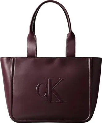 Calvin Klein Femme, Sacs, Brun, Taille: ONE Size Sac fourre-tout Monogramme en relief