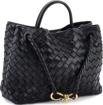 Bottega Veneta Andiamo Top Handle Bag Intrecciato Nappa Medium satchel - Noir