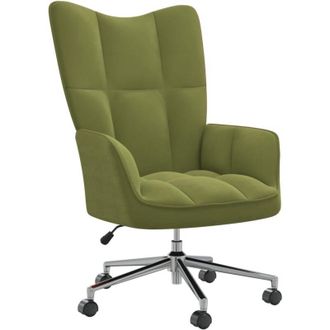 vidaXL Chaise de relaxation Vert clair Velours - Vidaxl