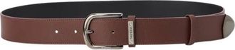 Iceberg Ceinture en cuir avec boucle logot&eacute;e - Homme - Accessoires - Brun - Taille: 105 CM