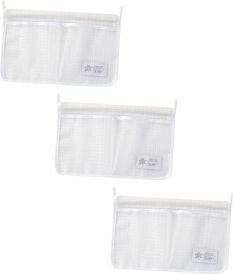 NUOBESTY 3 Stück Doppelkompartiment Kühlschrank Aufbewahrungsnetz Tasche Wiederverwendbar Waschbar Atmungsaktiv für Gemüse Obst Aufbewahrung Praktische Hängeta