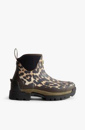 Ganni x Hunter Bottines Balmoral l&eacute;opard Marron - Pour Femme