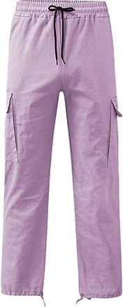 Generic High Street Pantalon ample en popeline pour homme Automne Hiver Pantalon pour loisirs et sport Couleur unie, violet, 4XL
