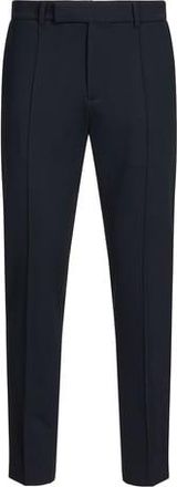 Stefan Brandt Pantalon droit en coton m&eacute;lang&eacute;