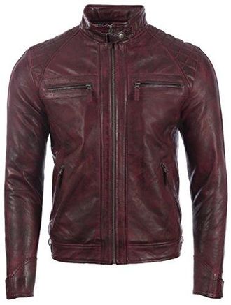 Aviatrix Veste De Mode en Cuir Veritable pour Hommes avec Un Design D&eacute;paule (44T9),Antique Marron,S / Poitrine=39pouce