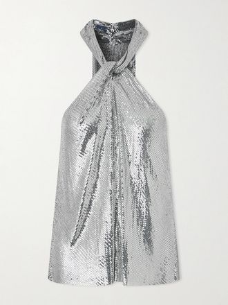 Paco Rabanne Haut &Agrave; Encolure Am&eacute;ricaine En Cotte De Mailles - Argent&eacute;