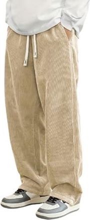 Generic Jogging Homme Pantalon Jogging Homme Pantalon Survetement Homme Confortable Classique - Pantalon Velours C&ocirc;tel&eacute; Homme Relaxed Fit - Confortable avec P