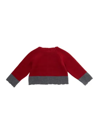 Nan&aacute;n Wool and Cashmere Blend Cardigan - Red