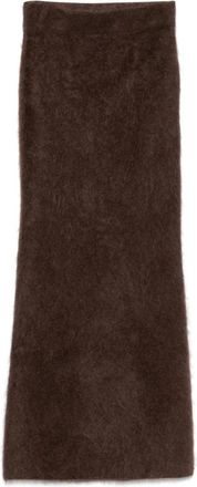 Soft Goat Femme, Jupes, Brun, Taille: 38 FR Jupe Midi en Cachemire Brossé