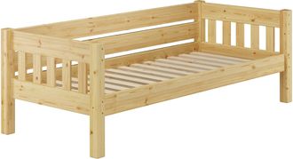 Erst-Holz Kieferbett Natur Einzelbett 90x200 Massivholz-Bettgestell Sofabett mit w&auml;hlbarem Zubeh&ouml;r V-60.53-09Rollrost inkl