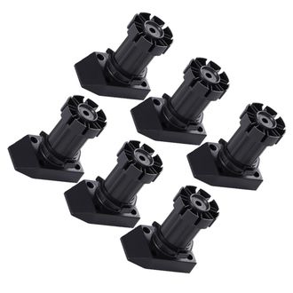 Holibanna Verstellbare Möbelfüße Schwarz Höhenverstellbare Sofafuß Kunststoff Abs Verstellbare Schrankfüße und Tischbeine für Wohnzimmer Einfach zu Montieren La