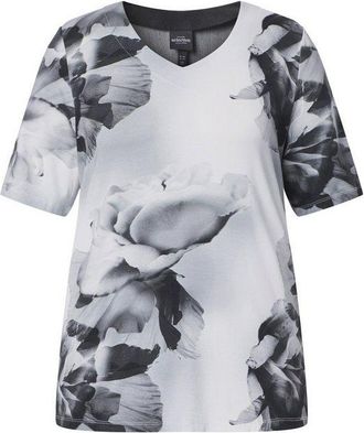 Ulla Popken T-Shirt T-Shirt V-Ausschnitt Classic Halbarm
