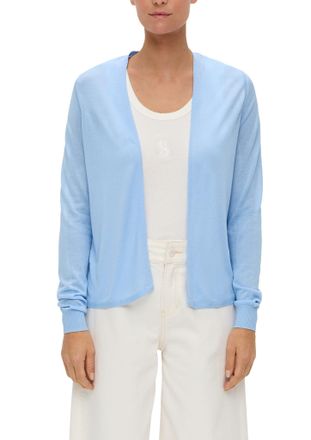 s.Oliver Strickjacke aus Viskose-Stretch mit Rippb&uuml;ndchen