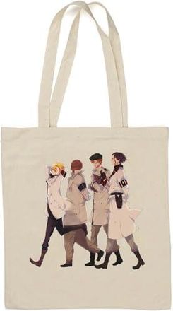 Generic Anime 213 Sac fourre-tout en coton naturel Blanc