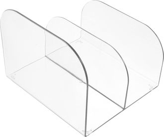 TOPBATHY Transparente Buchst&uuml;tze Kunststoff mit Flachem Boden Stabile Buchhalter f&uuml;r Regal und Schreibtisch Praktischer Organizer f&uuml;r B&uuml;cher Dokumente B&uuml;ro und