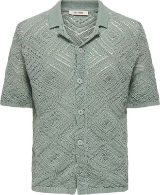 Only & Sons Herren Onskolmar Reg 5 Ss Shirt Knit, Iceberg Green, XXL EU