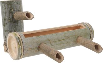 Hemoton 1 Set Bambusrohr Wasserspender Ornamente Brunnen Garten Wasserspiel Für Draußen Außendekoration Simulierter Bambus Wasserspiel Für Drinnen Stecker Was