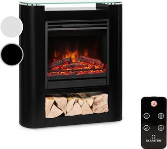 Klarstein Elektrokamin, Elektro Heizungen f&uuml;r Wohnzimmer & Innenr&auml;ume, Elektrischer Kamin mit LED Flammen, Sparsamer Elektroofen, Heizl&uuml;fter mit Timer, Einstell