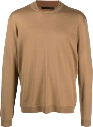 low brand Homme, Pulls, Brun, Taille: 3XL Tricot ras du cou