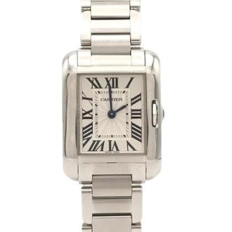 Cartier Montre Tank Anglaise doccasion en acier inoxydable - Femme - Pre-owned - Gris - Taille: ONE Size