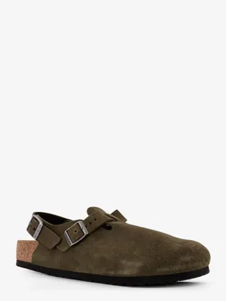 Birkenstock Unisex Tokyo Suede Low Sandals Green Leather