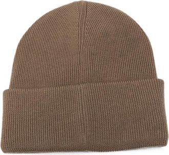 Moose Knuckles M34MA574 Ribbed Knit Beanie - Brown