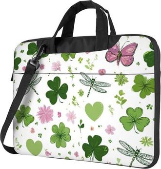 Generic Clover Sac pour ordinateur portable de 15,6, housse de protection pour ordinateur portable St.Patrick avec bandouli&egrave;re, r&eacute;sistante aux chocs, pour hom