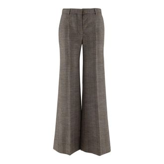 Stella McCartney Braune Wollmischung Weite Hose - - Trousers - Damen - Braun - S