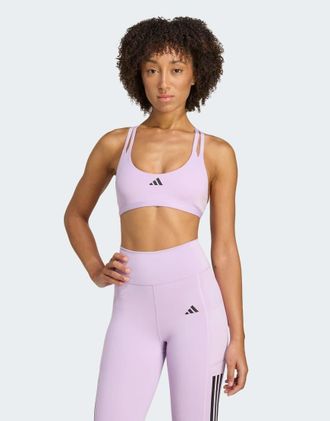 adidas adidas Training - Aeroimpact - Brassi&egrave;re de sport maintien l&eacute;ger de qualit&eacute; sup&eacute;rieure - Prune poudr&eacute;-Violet