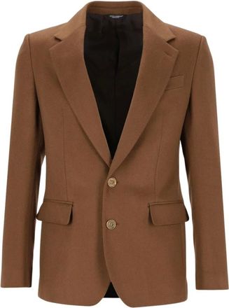 Dolce & Gabbana Veste Sicilia Light simple boutonnage en cachemire - Homme - Vestes - Brun - Taille: XL
