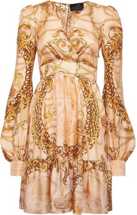 Philipp Plein Femme, Robes, Beige, Taille: 36 FR Short Dress NEW Baroque