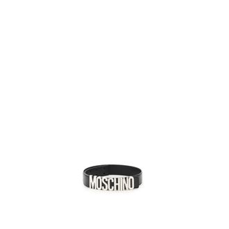 Moschino Lederg&uuml;rtel mit Logo-Schnalle - - Accessories - Herren - Schwarzk - 3XL