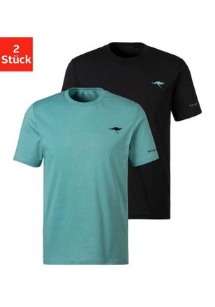 Kangaroos T-Shirt (2er-Pack) mit KangaROOS Print auf der Brust
