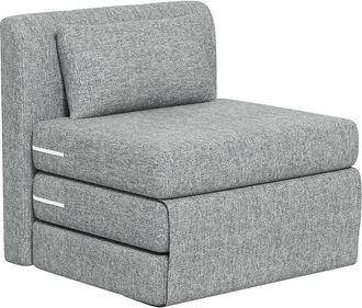 HOMCOM Fauteuil Convertible 1 Place Fauteuil Paresseux chauffeuse 1 Place - Coussin Inclus, Matelas tri-d&eacute;pliant - pour invit&eacute;s, Salon, Charge 240 kg, Tissu 