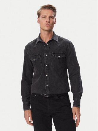 Tommy Hilfiger Jeanshemd Western MW0MW44982 Dunkelgrau Regular Fit