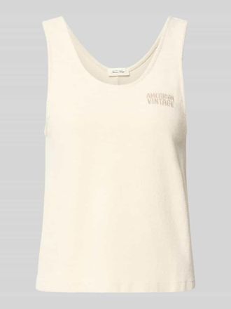 American Vintage Top aus Frottee mit Label-Stitching Modell FUXOW