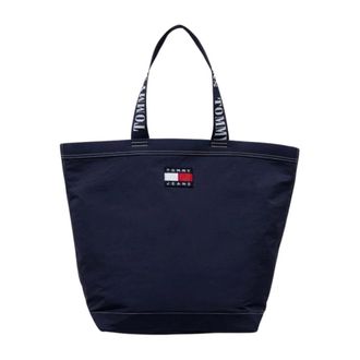 Tommy Jeans Dunkelblaue Nylon Shopper Tasche - - Bags - Damen - Blau - ONE SIZE