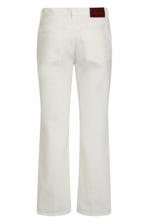 Gucci Womens Flared Trousers White Polyester