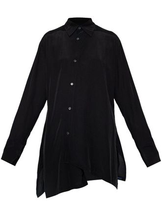 Yohji Yamamoto blouse à design asymétrique - Noir