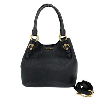Miu Miu Sac 2-en-1 en cuir Pre-owned - Femme - Pre-owned - Noir - Taille: ONE Size