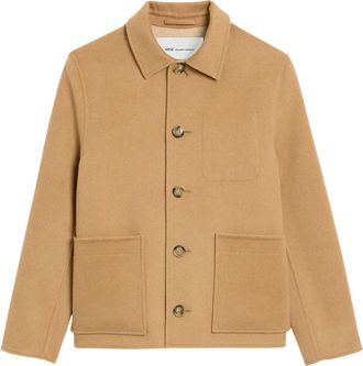 Ami Veste boutonn&eacute;e en laine et cachemire - Homme - Vestes - Beige - Taille: XL