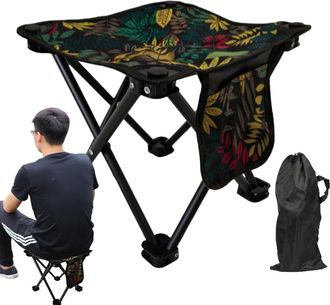 Generico Klappst&uuml;hle f&uuml;r den Au&szlig;enbereich, tragbarer Klappstuhl f&uuml;r Camping, robust und leicht, mit tragbarer Aufbewahrungstasche f&uuml;r Wandern und Sport