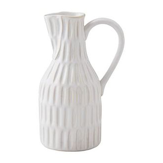 Mud Pie Vase aus Steingut, gro&szlig;, 22,9 x 10,8 cm, cremefarben