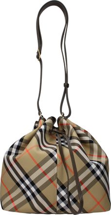 Burberry Femmes Sac Bandouli&egrave;re Tissu Beige/Marron