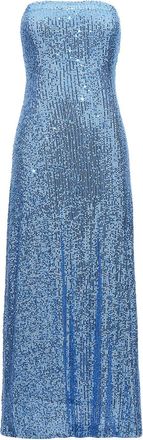 Le Twins Knielanges Kleid - Hellblau