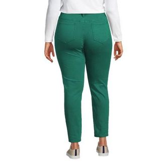 Lands End Slim Fit Öko Jeans High Waist, Damen, Größe:48 plus, Grün, Elasthan/Baumwoll-Mischung/Polyester-Mischung, by Lands End