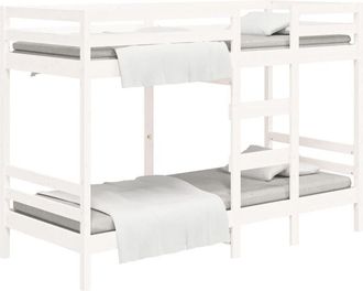 vidaXL Vidaxl - Lit superposé sans matelas blanc 80x200 cm bois de pin massif