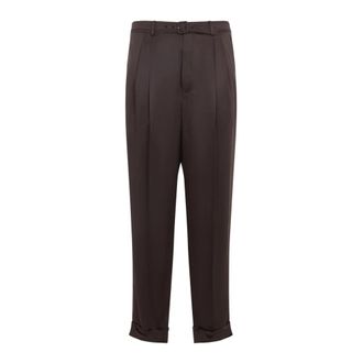 Saint Laurent Silk Pants - - Trousers - Herren - Braun - L