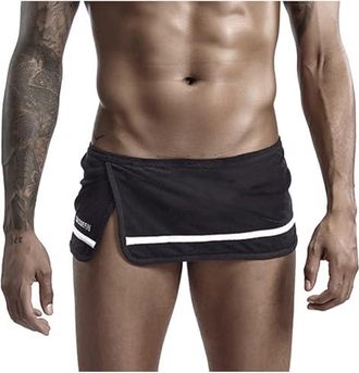 Generic Serviette ample pour homme - Pour la maison et le sport - Short de course - Couleur unie - Sous-vêtements pour homme - Avec sous-vêtement - Boxer pour